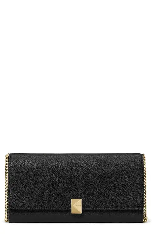 Kate Spade New York Deco Leather Wallet On A Chain - Black