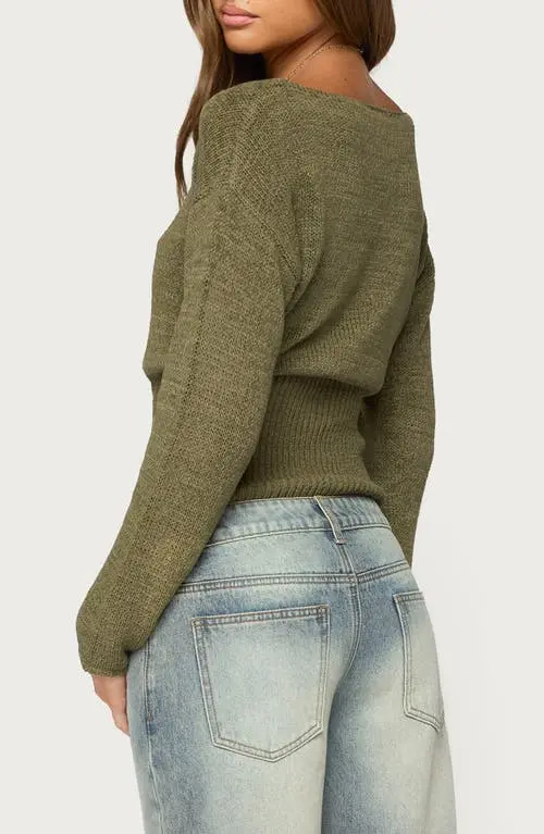 EDIKTED Tezi Boat Neck Light Knit Top
