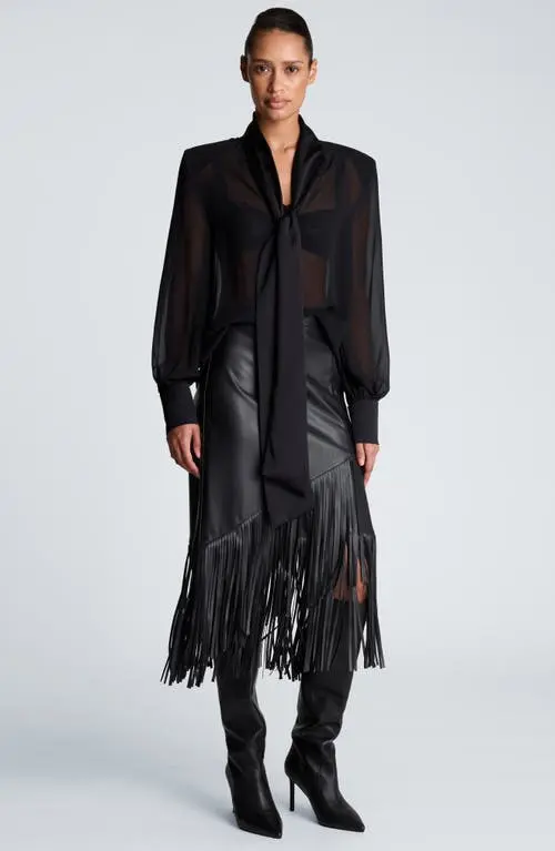 KENNETH COLE COLLECTION Tie Neck Chiffon Top