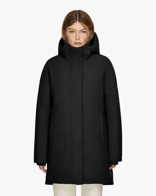 QUARTZ CO. Genia | Hooded Down Winter Jacket - Black