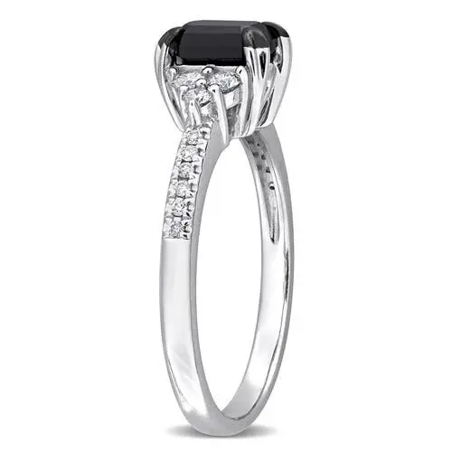 JULIANNA B. 1-1/4 Ctw Black & White Ring 14k