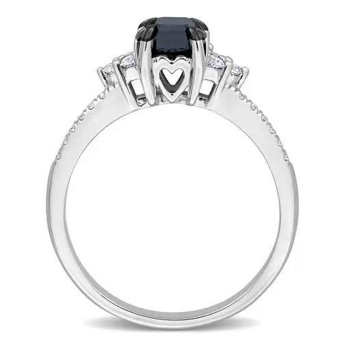 JULIANNA B. 1-1/4 Ctw Black & White Ring 14k