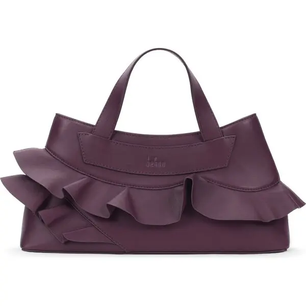 BEHNO Franca Ruffle Nappa Leather Shoulder Bag