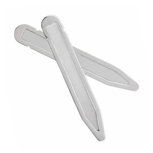 JAN LESLIE Sterling Matte & Shiny Collar Stays