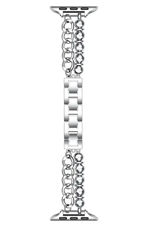 POSH TECH Liv Mixed Link Apple Watchband - Silver
