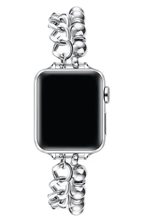 POSH TECH Liv Mixed Link Apple Watchband - Silver