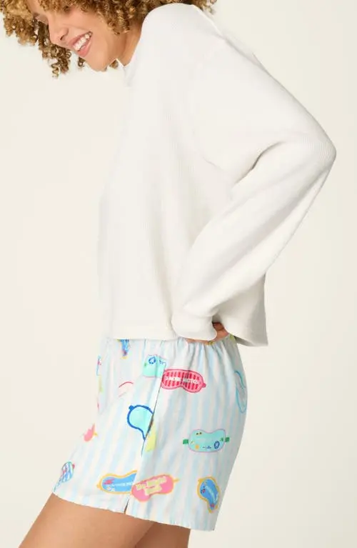 PJ SALVAGE Cotton Long Sleeve Sleep Top - White