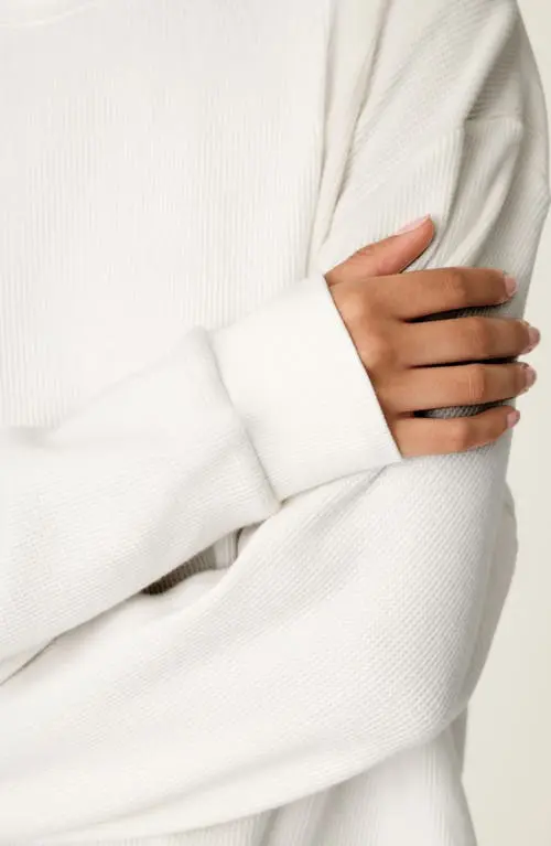 PJ SALVAGE Cotton Long Sleeve Sleep Top - White
