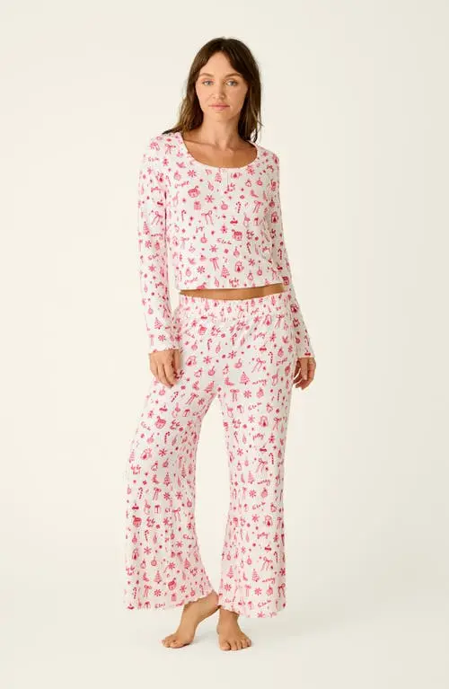 PJ SALVAGE Holiday Print Sleep Pants