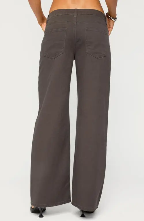 EDIKTED Daytime Low Rise Baggy Wide Leg Jeans