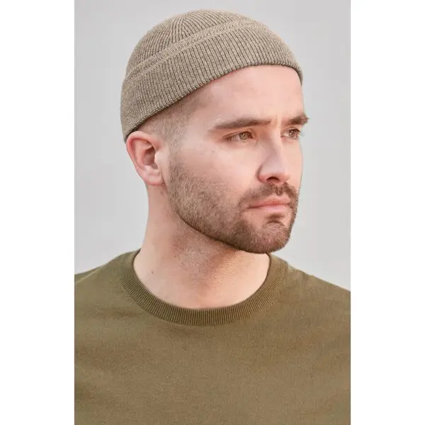 PAUL JAMES Fowie Fine Knit Beanie - Brownjaspe