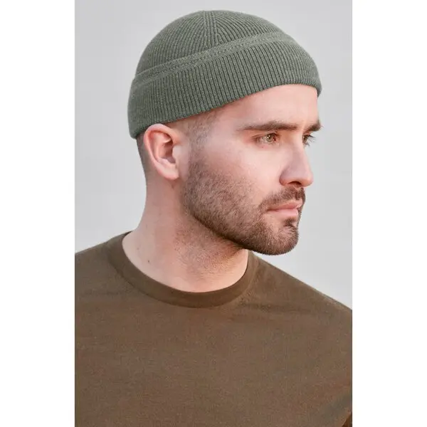 PAUL JAMES Fowie Fine Knit Beanie - Khaki