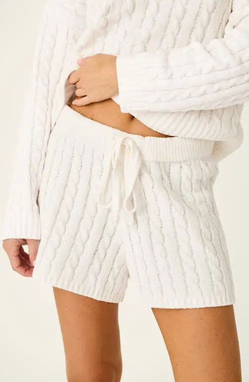 PJ SALVAGE Cozy Chenille Cable Knit Sleep Shorts