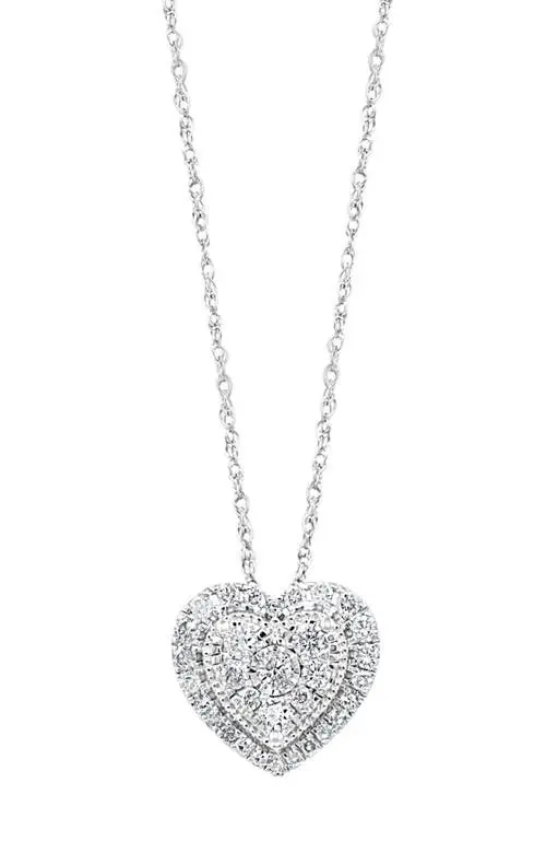 EFFY Sterling Silver Forever Love Diamond Heart Pendant