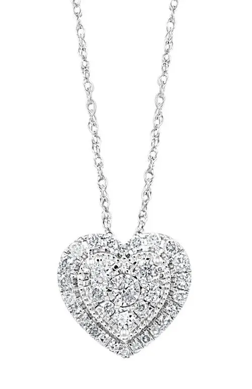 EFFY Sterling Silver Forever Love Diamond Heart Pendant - Metallic Silver
