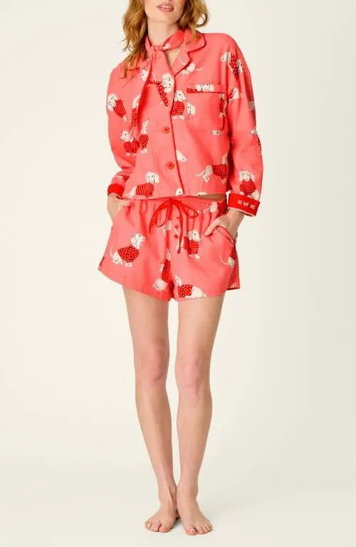 PJ Salvage Flannel Short Pajamas - Conch Shell