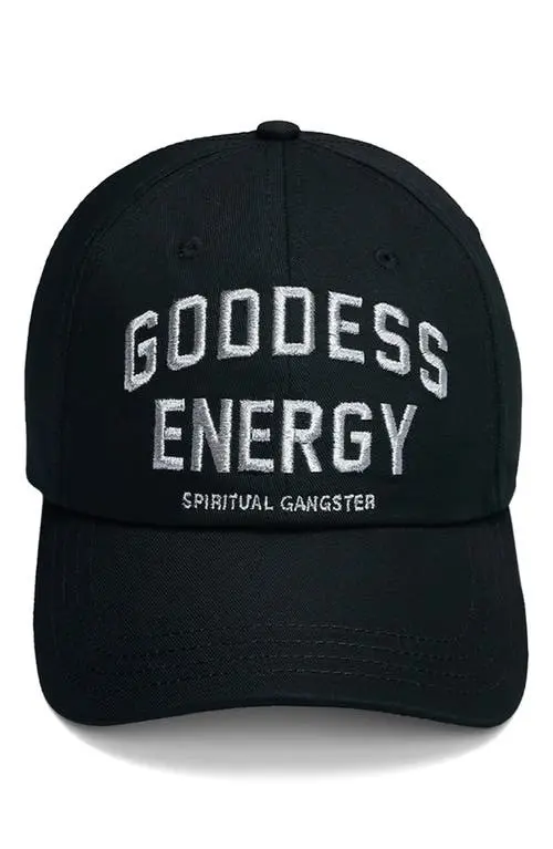 Spiritual Gangster Goddess Energy Baseball Cap - Black