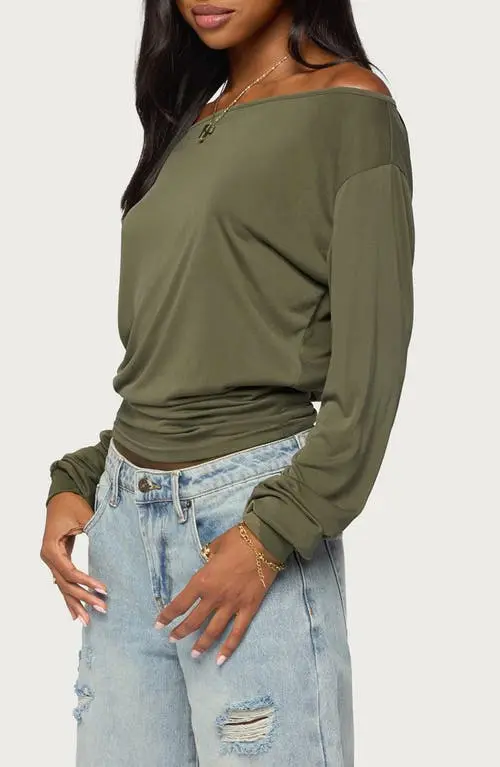 EDIKTED Nannie Off-the-shoulder Oversized Top