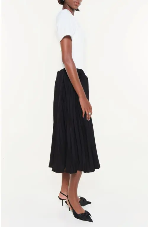 THE LULO PROJECT Fortaleza Colorblock Pleated A-line Midi Dress
