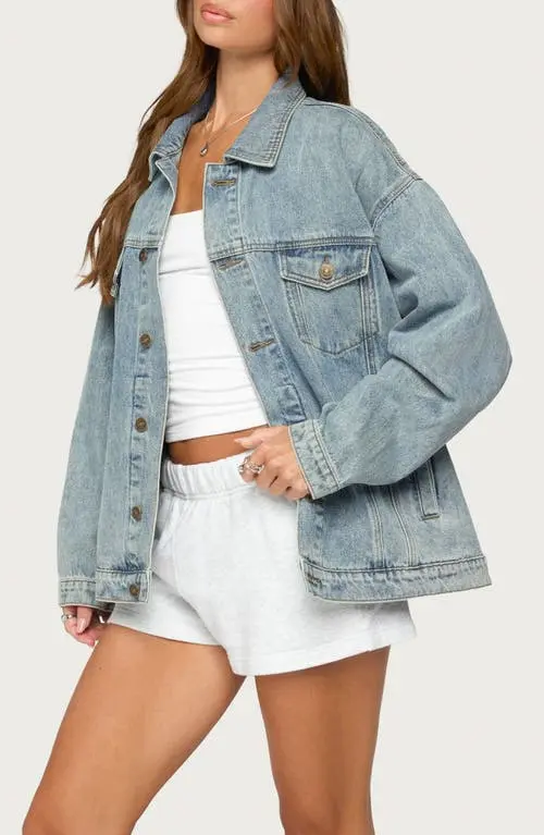EDIKTED Dalia Oversized Denim Jacket