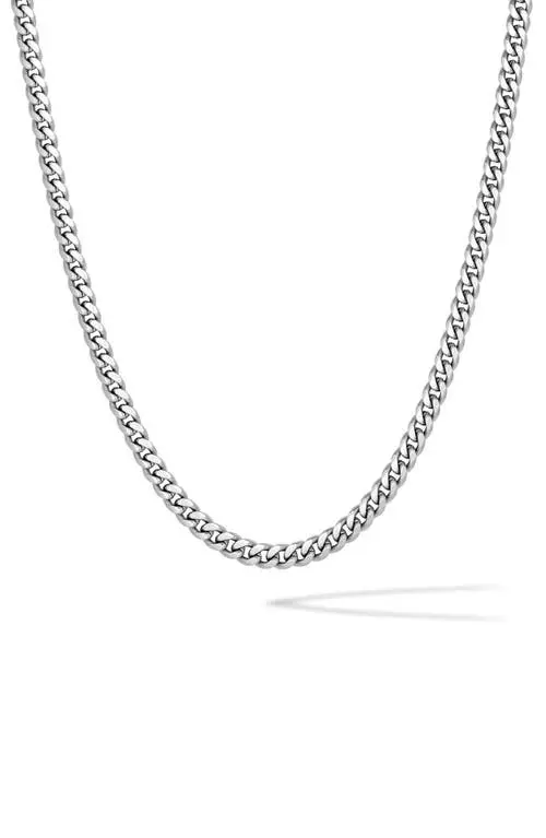 VINCERO 5mm Curb Chain Necklace - Silver