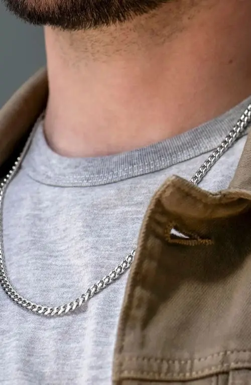 VINCERO 5mm Curb Chain Necklace - Silver