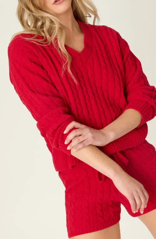 PJ SALVAGE Cozy Chenille Cable Knit Sleep Top