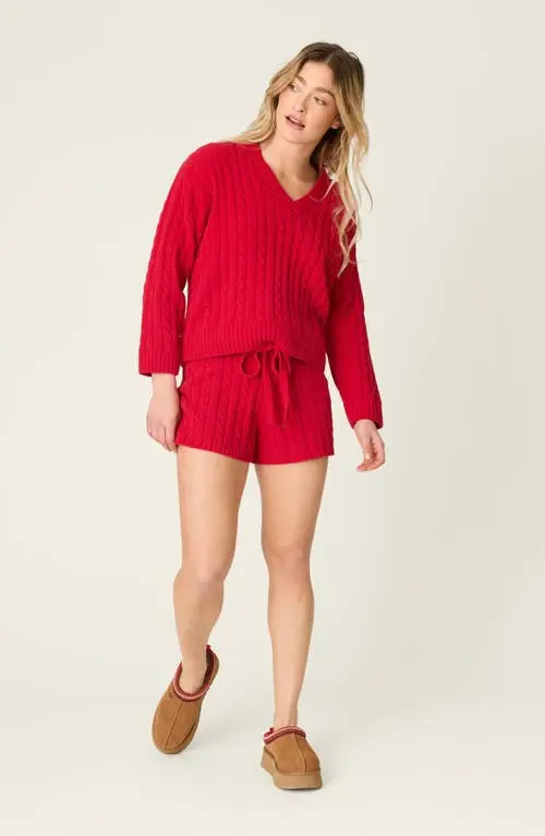 PJ SALVAGE Cozy Chenille Cable Knit Sleep Top