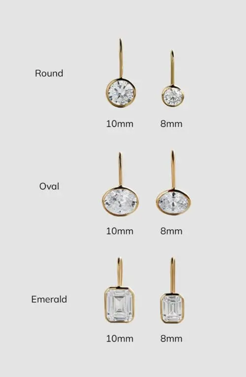 BAUBLEBAR Fallon 8mm Bezel Drop Earrings