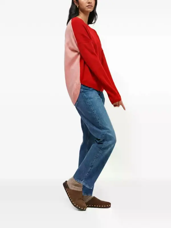 Chinti & Parker Colour-block Curved-hem Sweater