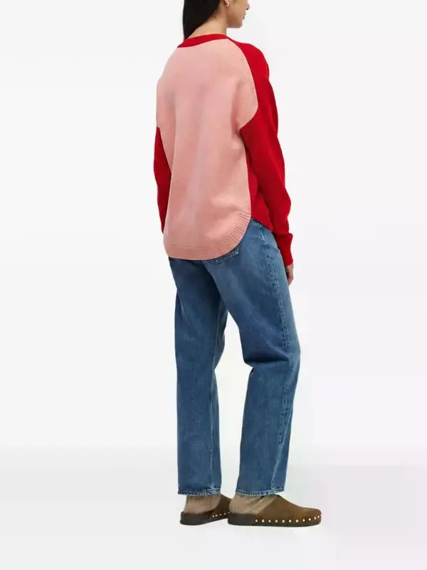 Chinti & Parker Colour-block Curved-hem Sweater