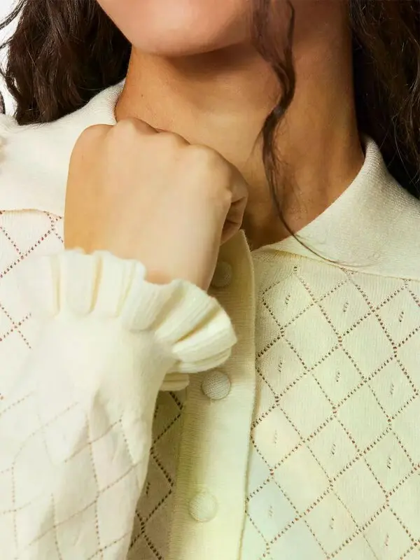 TWINSET Polo Collar Jumper With Ruffles