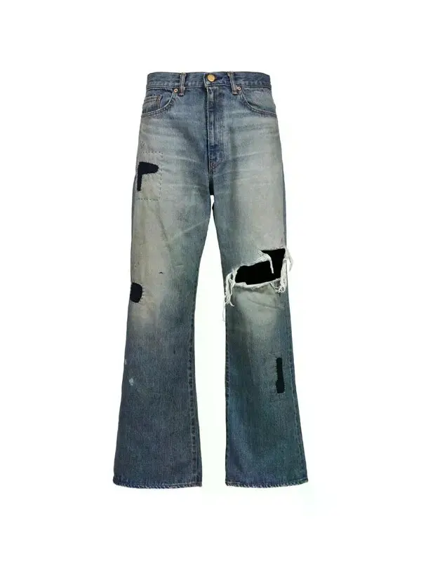 KAMIYA Repaired Bootcut Jeans