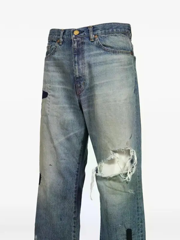 KAMIYA Repaired Bootcut Jeans