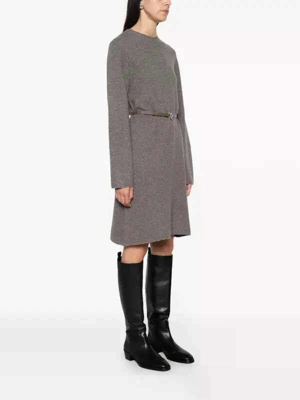 Fabiana Filippi Belted Knit Mini Dress - Grey