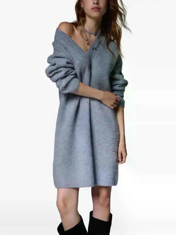 Liu Jo Short Dress In Wool Brushed