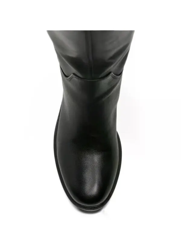 LINDA BAUMANN Rear-zip Leather Boots