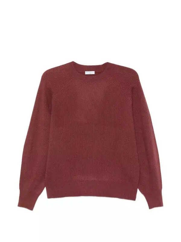 Brunello Cucinelli Ribbed-knit Raglan-sleeve Sweater