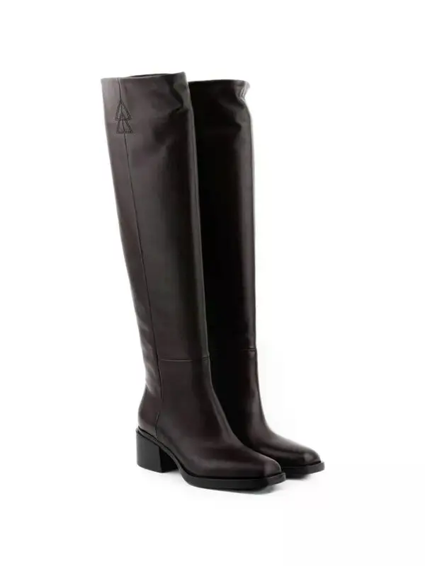 Elena Iachi Square-toe Leather Boots