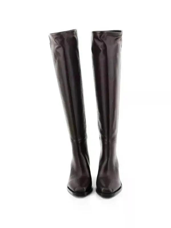 Elena Iachi Square-toe Leather Boots