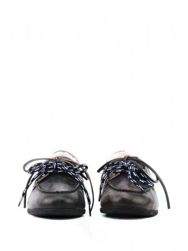 TORAL SHOES Harvey Shearling-lined Boat Shoes