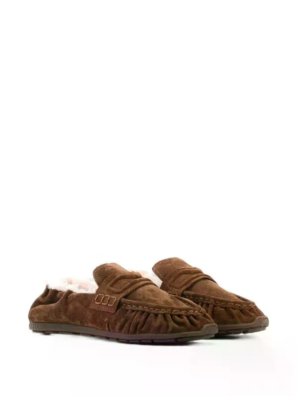 NUBIKK Riley Mio Fur-lined Loafers - Brown