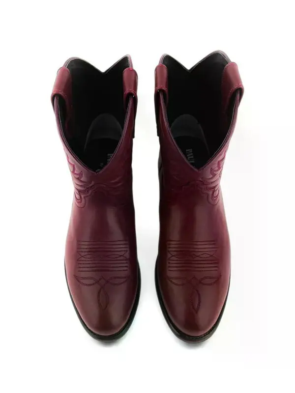 PAUL WARMER Kansas Leather Cowboy Boots