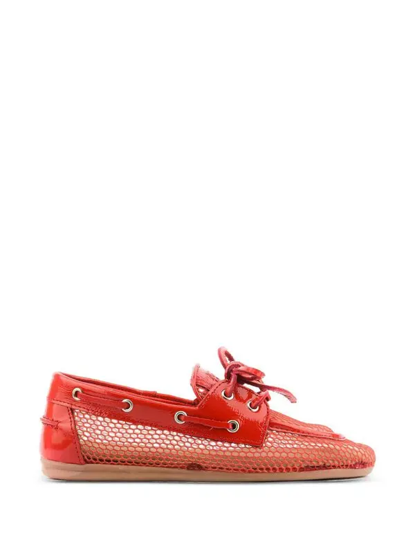 POSA Mesh Boat Shoes - Red