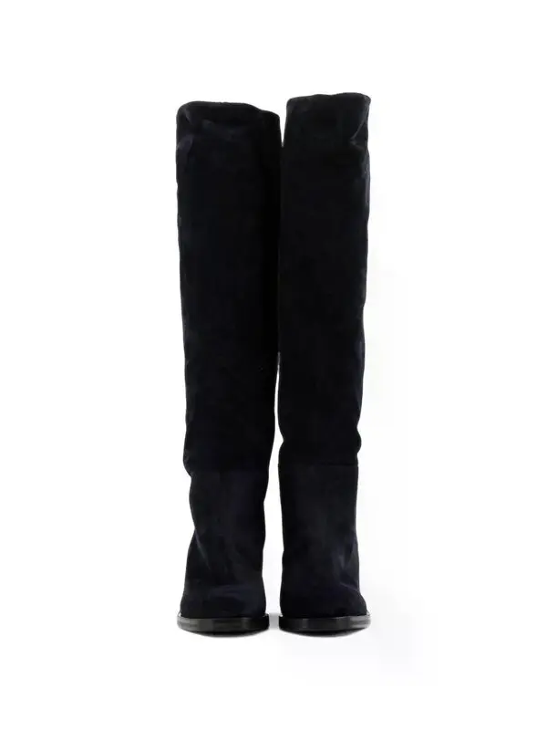 Elena Iachi Square-toe Suede Knee-high Boots