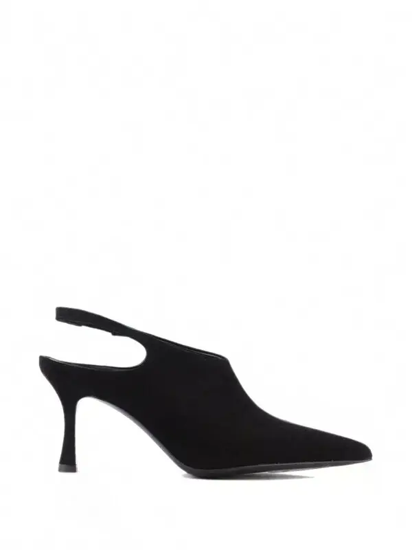 PAUL WARMER Suede Slingback Pumps - Black