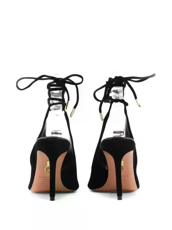 AQUAZZURA Lais Lace-up Suede Sandals