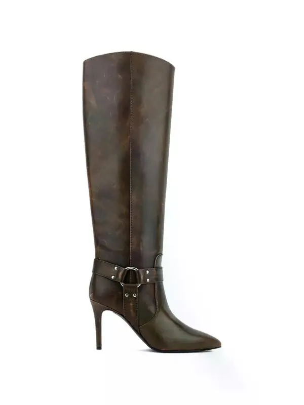 PAUL WARMER Arizona Leather Knee-high Boots - Brown