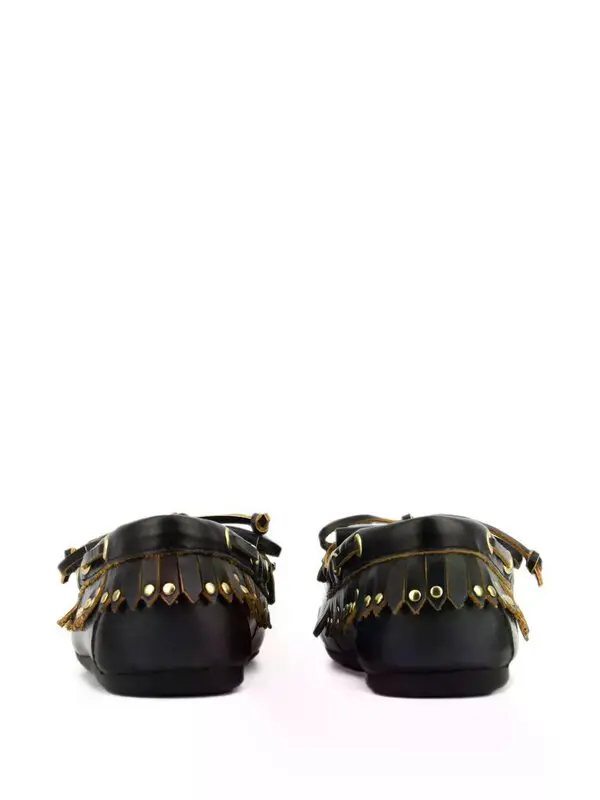 BIBI LOU Aurelie Fringed Leather Loafers