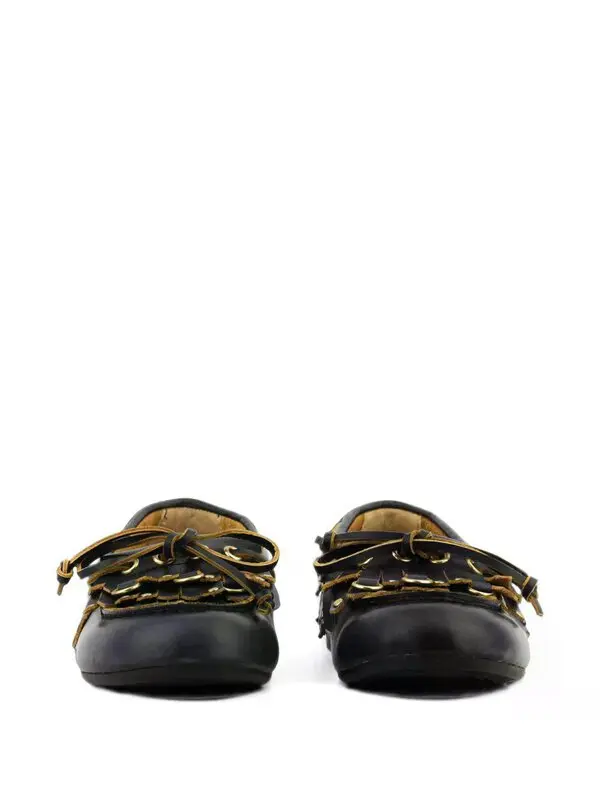 BIBI LOU Aurelie Fringed Leather Loafers
